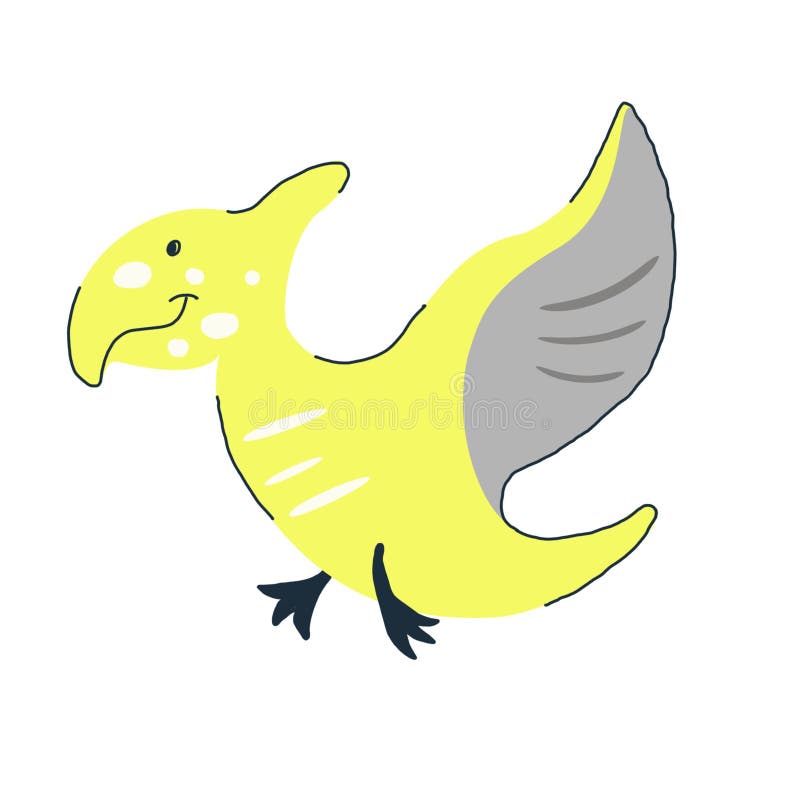 Baby Pteranodon Simple Vector Illustration Stock Vector - Illustration ...
