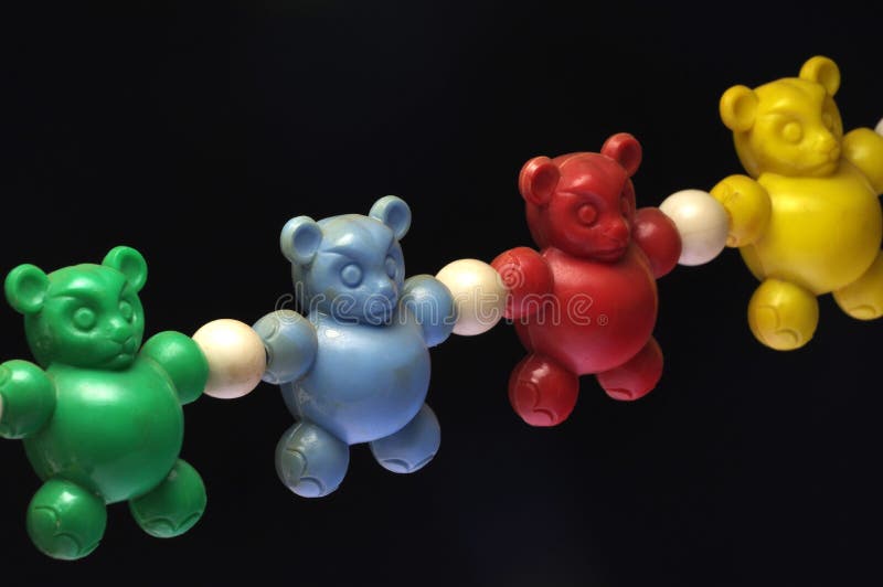 Baby Rattle Bears Toy Old 3 Stock Image - Image of plastic, detail ...