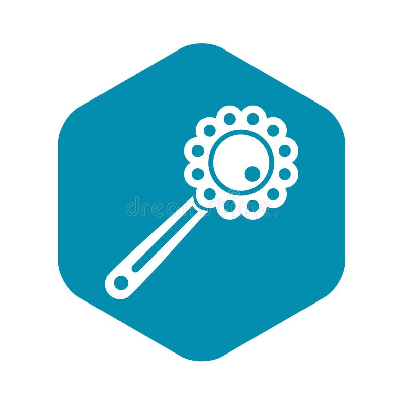 Red Baby Rattle Icon, Cartoon Style Stock Vector - Illustration of ...