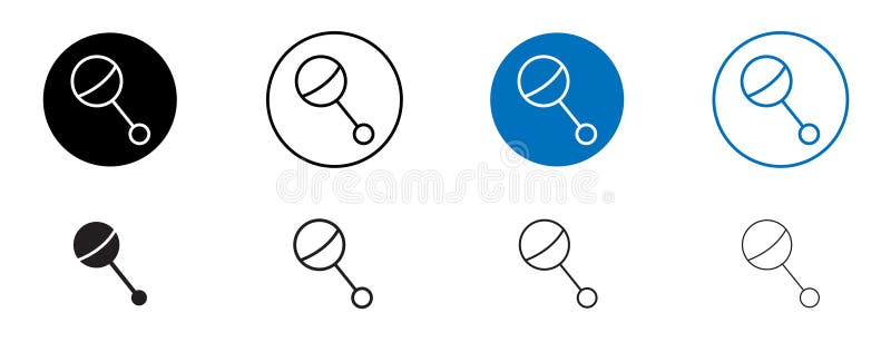 Baby rattle icon vector stock vector. Illustration of icon - 348076878