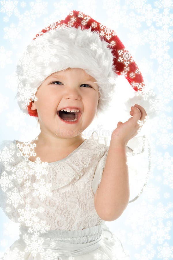 Baby in red hat stock image. Image of clothes, happy, fancy - 3757813