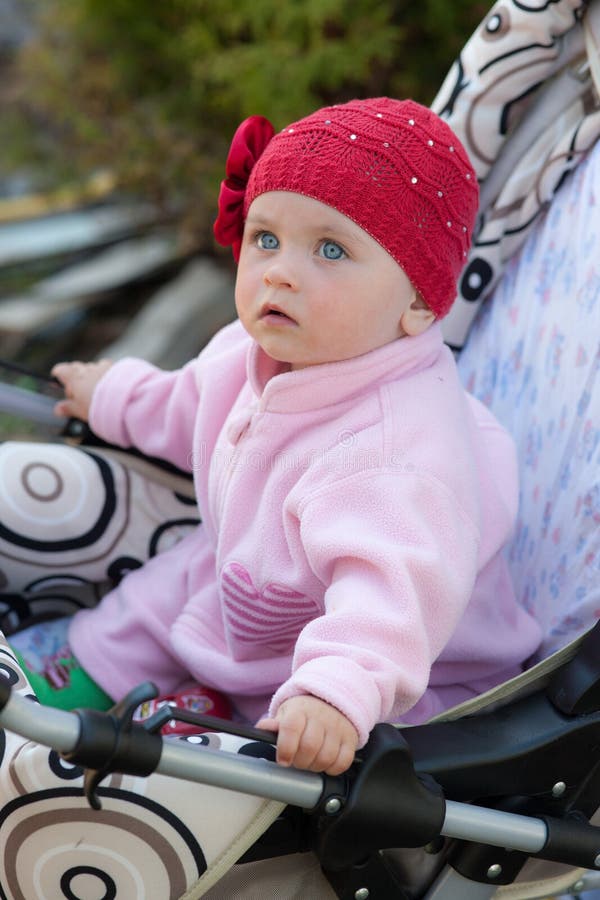 Baby in a red hat stock photo. Image of beautiful, eyes - 31730142