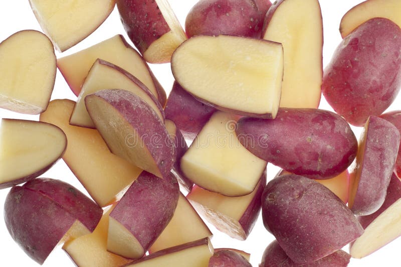 Baby Red Potato Slices Background Stock Photo - Image of studio, baby ...