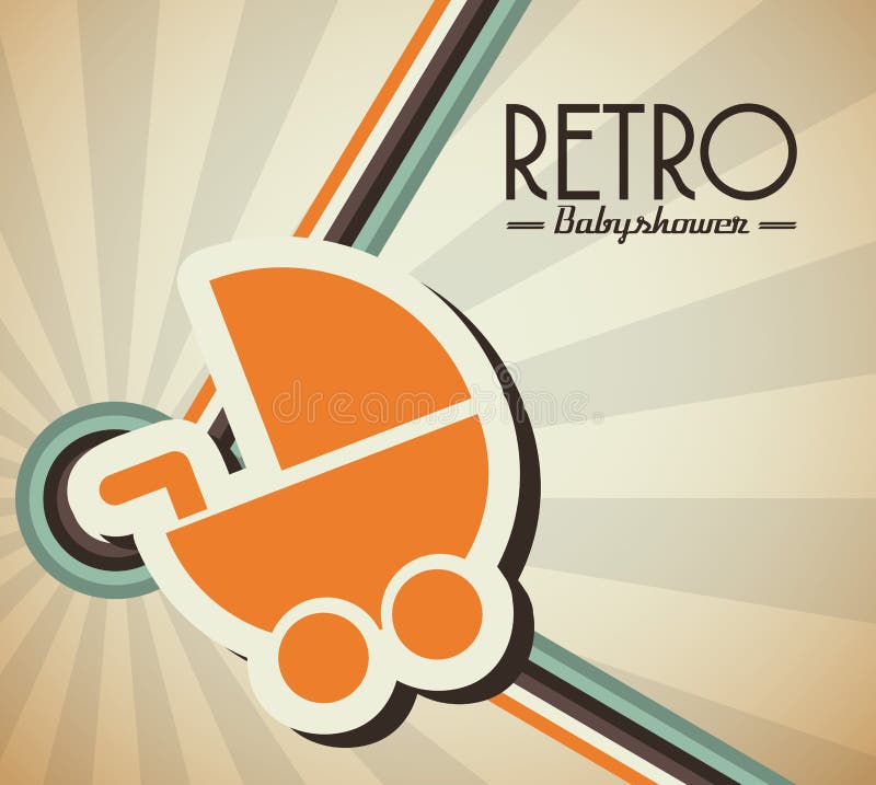 Baby retro frame design stock illustration. Illustration of element ...