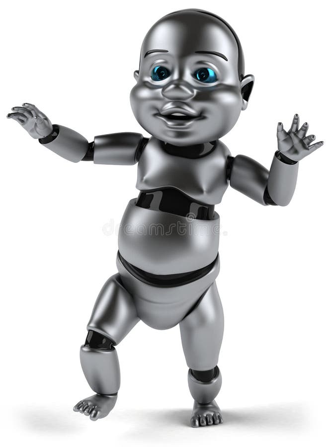Baby robot stock illustration. Illustration of innocence - 30499030