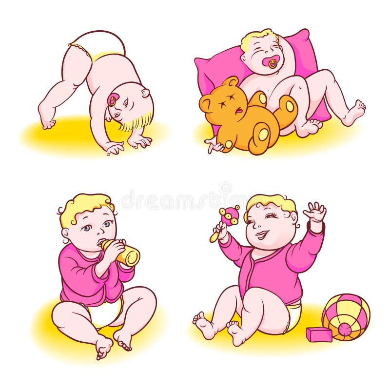 Baby rose stock vector. Illustration of vector, diapers - 37881375