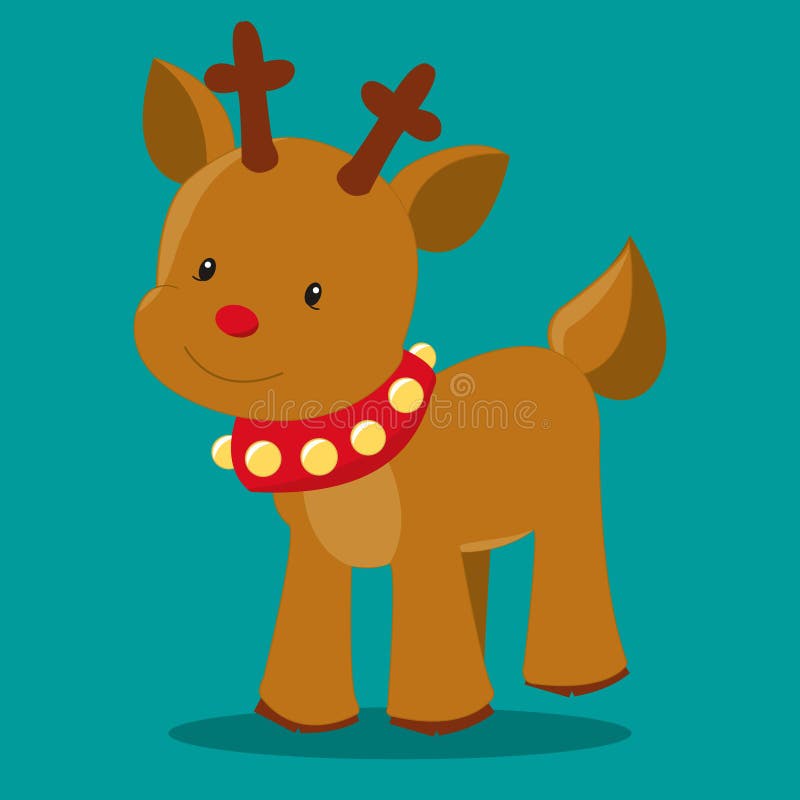 Baby Rudolf Standing Left 04 Stock Vector - Illustration of vector ...