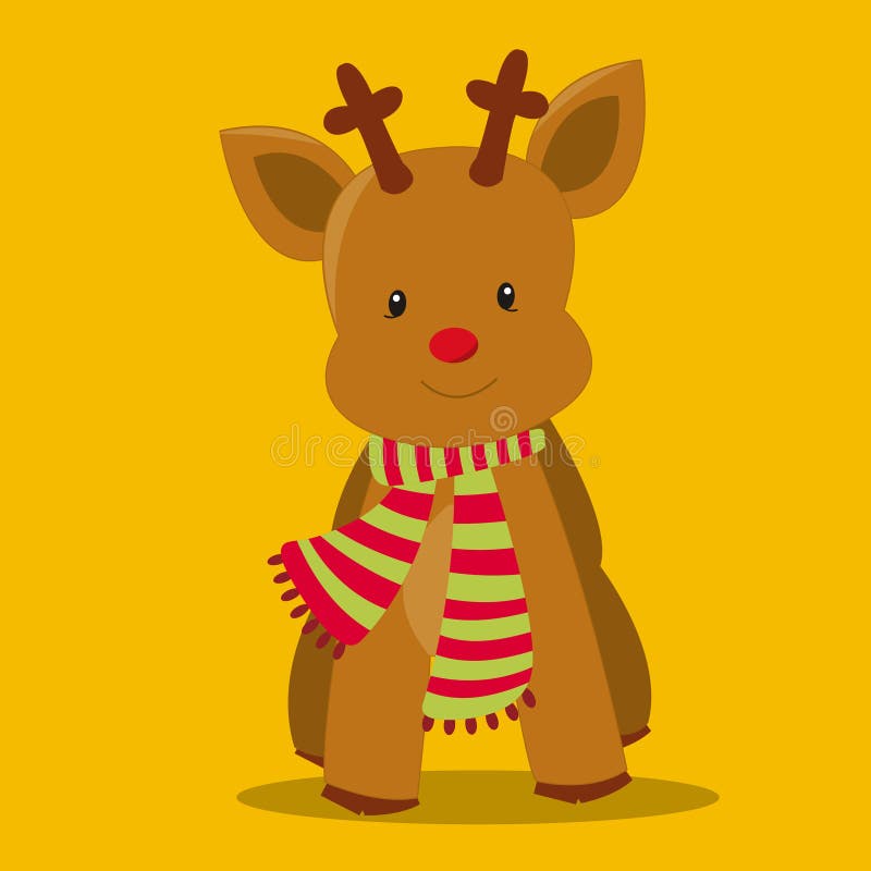 Baby rudolf standing 02 stock vector. Illustration of vector - 198983101