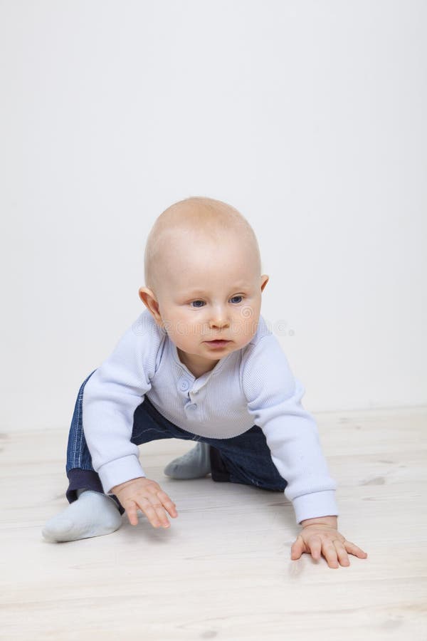 Baby on the run stock photo. Image of smile, caucasian - 34975434