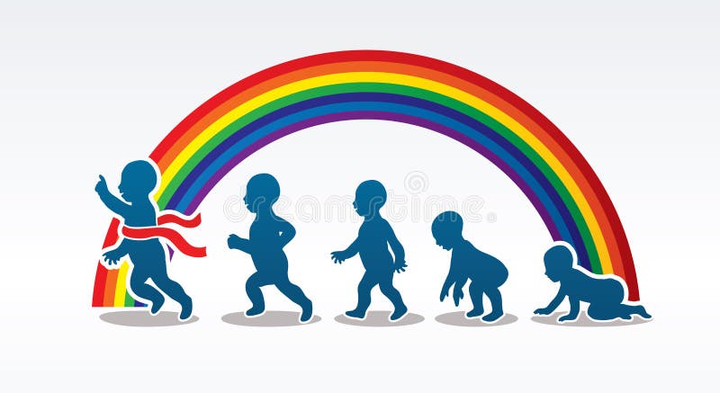 Baby running steps stock vector. Illustration of goal - 87063231