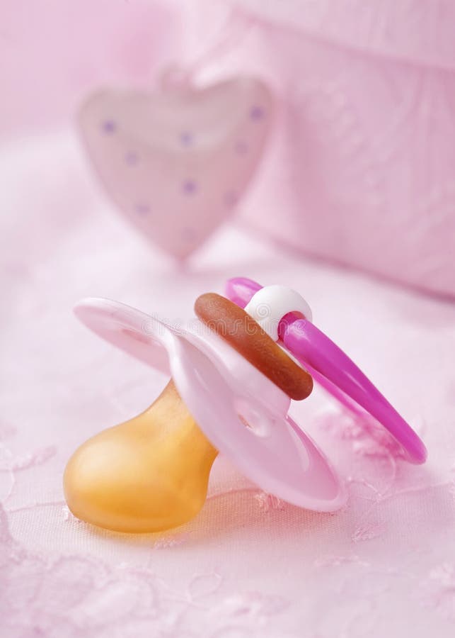 Two pink dummies stock image. Image of white, birth, girl - 15265051