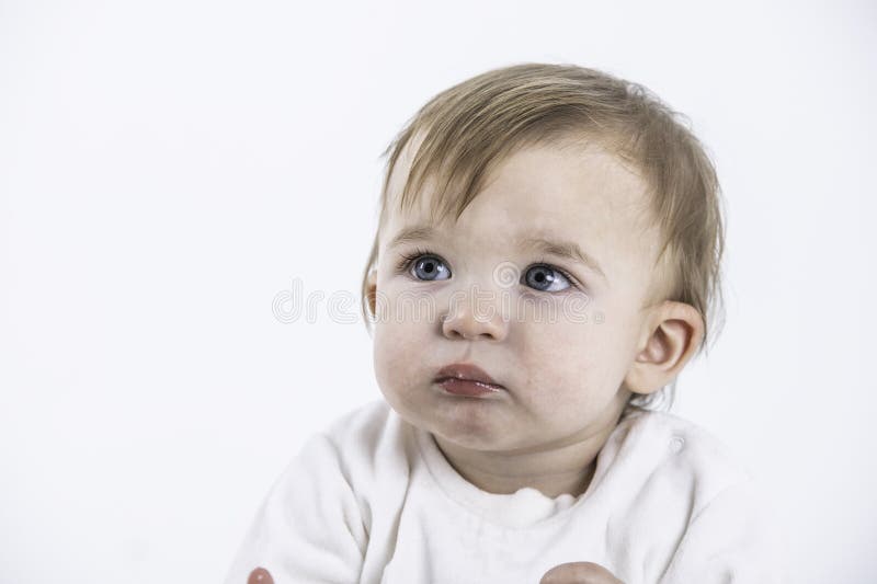 Baby S Face with Fingers in the Mouth Stock Photo - Image of mouth ...