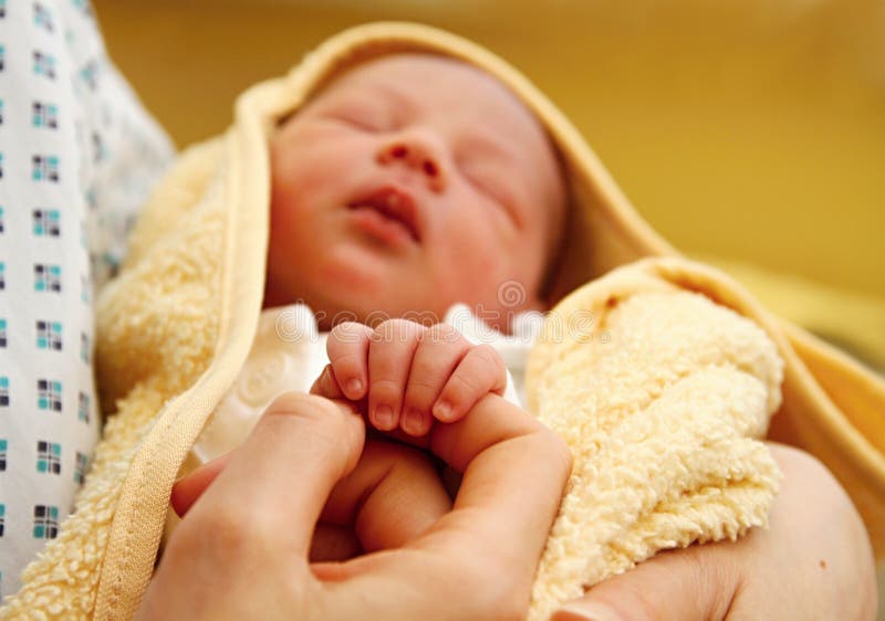 Baby`s hand with mum stock image. Image of babys, caucasian - 83677643