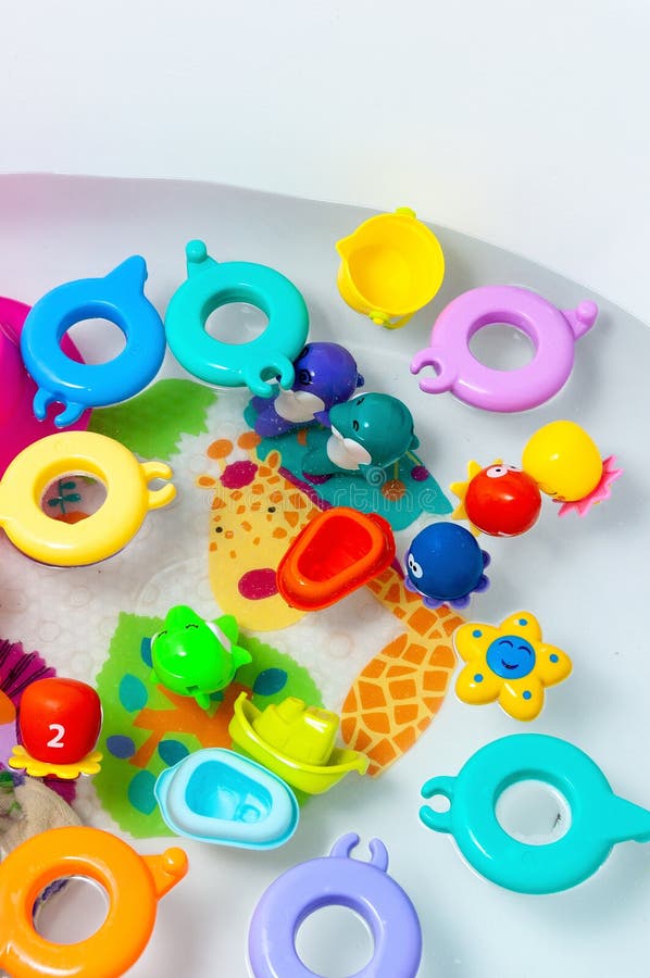 Baby`s multi-colored toys stock image. Image of baby - 179493599