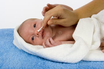 Baby s nose cleaning stock photo. Image of bathing, people - 1664590