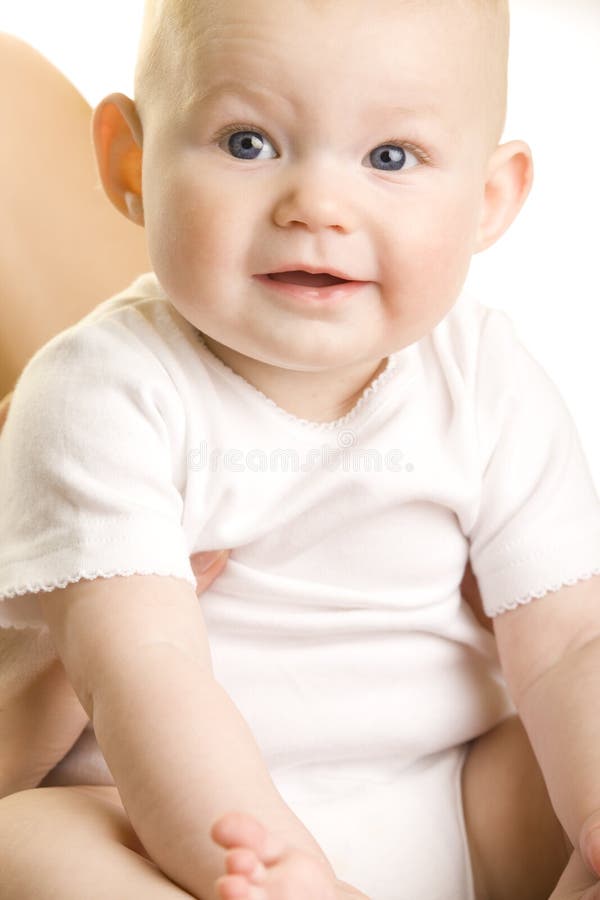 Baby s portrait stock image. Image of defenseless, children - 14591661