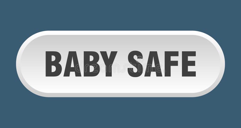 Baby Safe Button. Rounded Sign on White Background Stock Vector ...