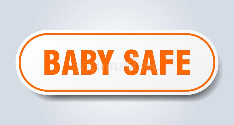Baby Safe Button. Sticker. Banner. Rounded Glass Sign Stock Vector ...
