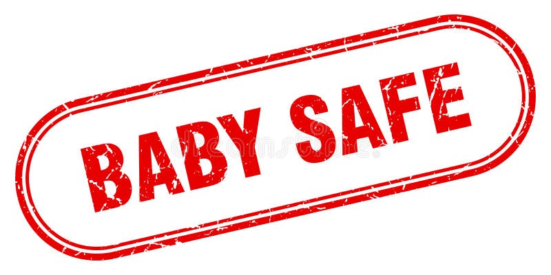 Baby Safe Button. Rounded Sign on White Background Stock Vector ...