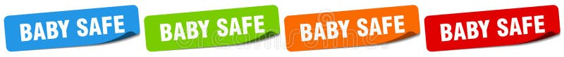 Baby Safe Sticker. Baby Safe Sticker Set on White Background Stock ...