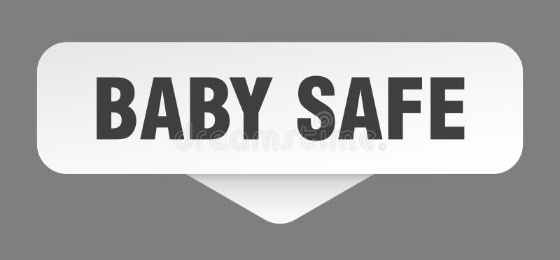 Baby Safe Sticker. Baby Safe Sign Isolated on Gray Background Stock ...
