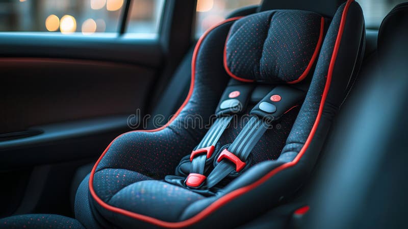 A Baby Safety Seat in a Car Stock Image - Image of mother, protection ...