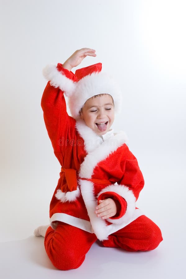 Baby Santa stock photo. Image of portrait, holiday, happy - 3821618