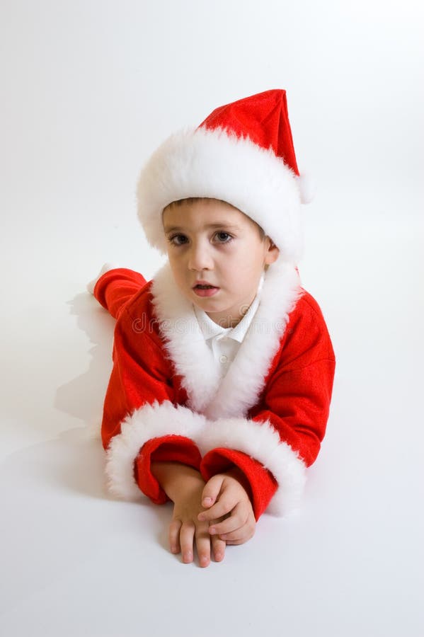 Baby Santa stock photo. Image of innocence, holiday, girl - 3821632