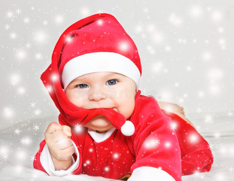 Baby Santa Claus stock image. Image of childhood, looking - 34788441