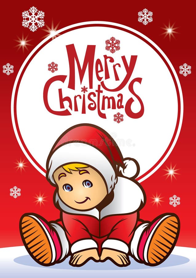 Baby santa claus stock vector. Illustration of snow, light - 51010976
