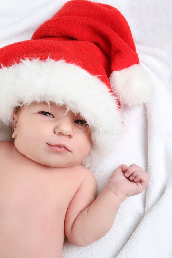 Baby santa helper stock photo. Image of offspring, real - 22233890
