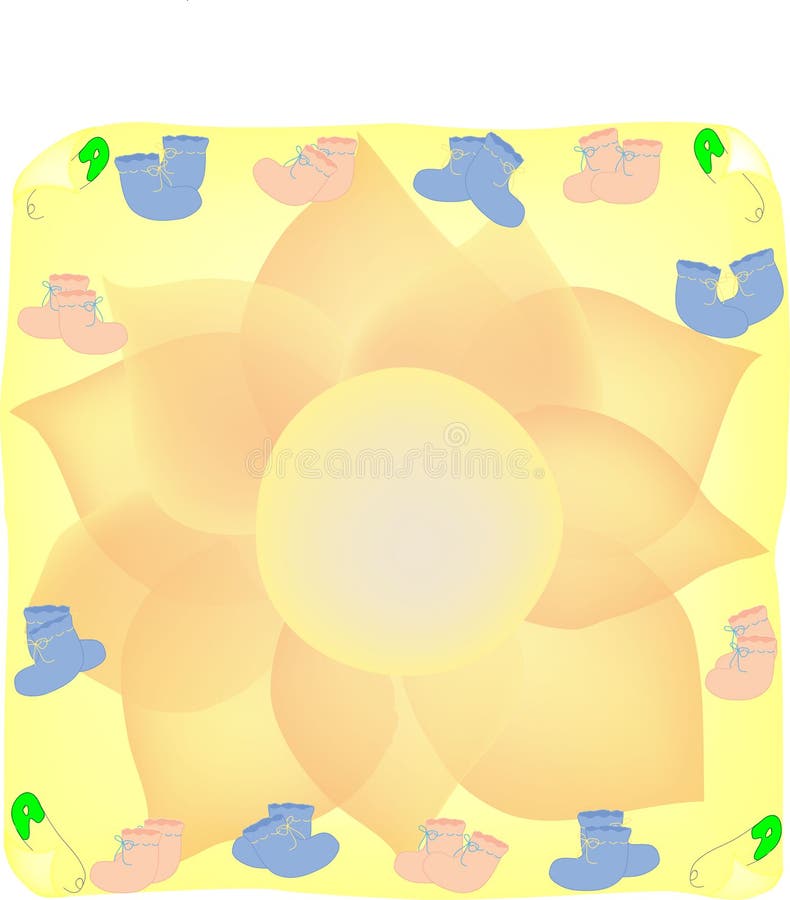 Baby scroll stock illustration. Illustration of love, booties - 4886929