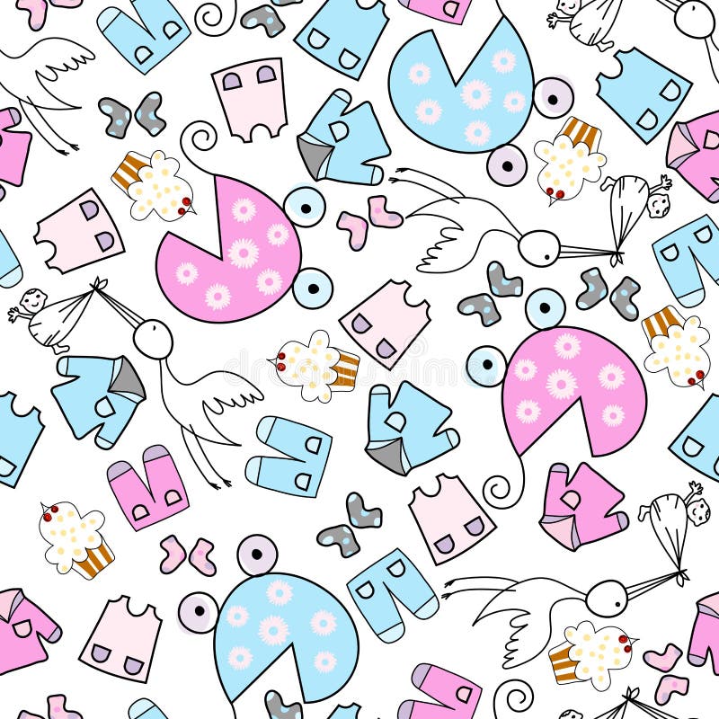 Baby seamless pattern stock vector. Illustration of children - 41932554