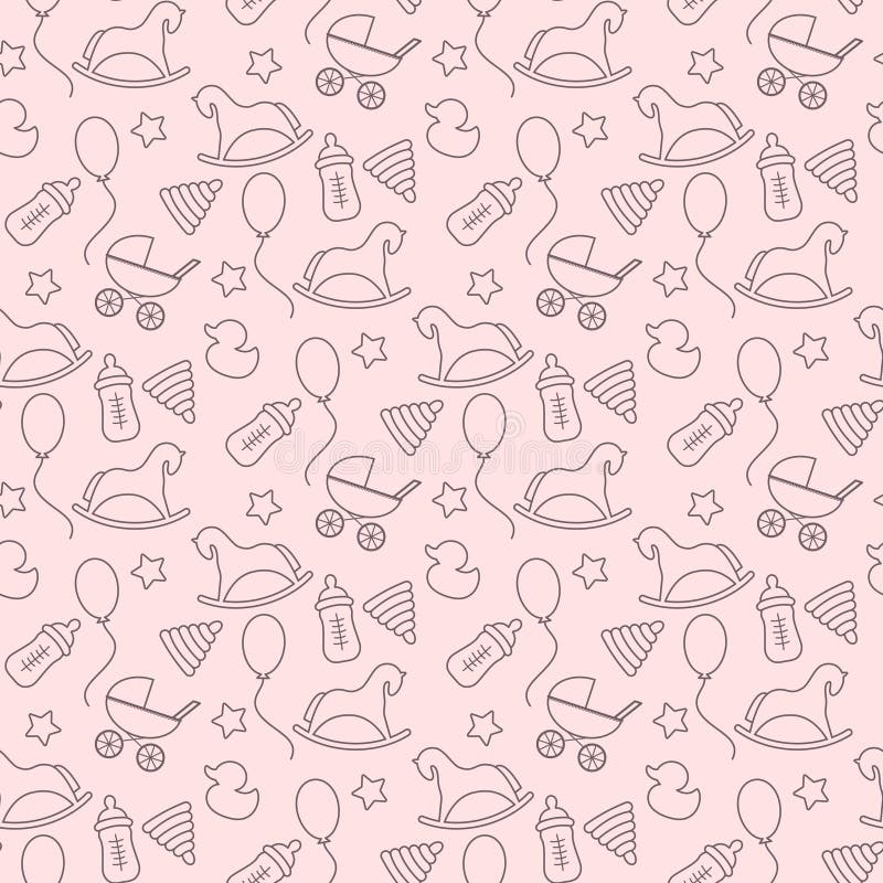 Baby seamless pattern stock vector. Illustration of accessory - 279393499