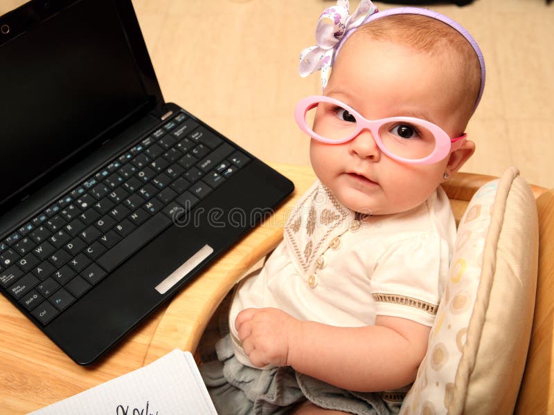 Baby secretary stock image. Image of keyboard, baby, future - 47135691