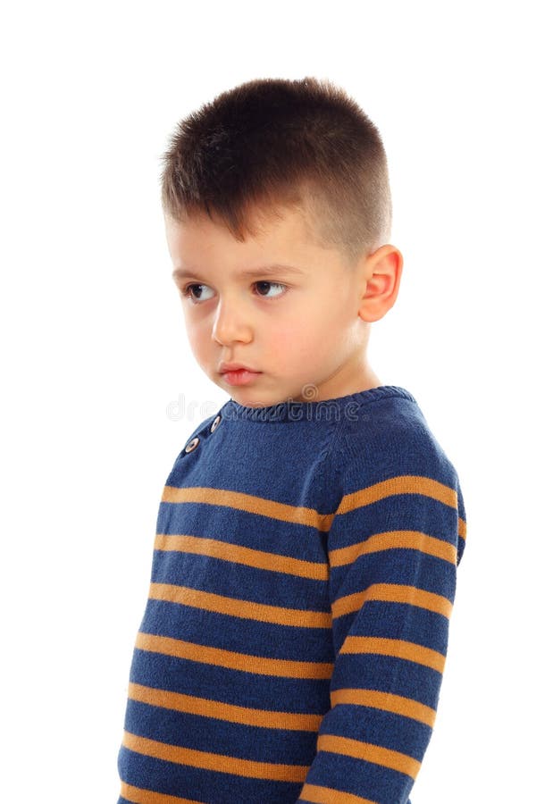 Baby Boy with Serious Face stock image. Image of cute - 1671225