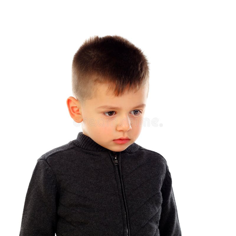 Baby Boy with Serious Face stock image. Image of human - 1518449