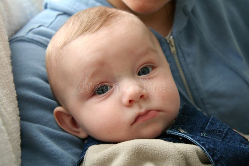 Baby on front stock image. Image of eyes, beautiful, expression - 6405639