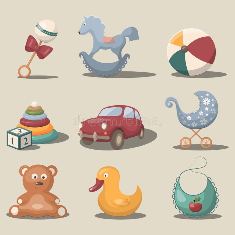 Baby set stock vector. Illustration of symbol, icon, childhood - 33161462