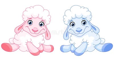 Baby sheep stock vector. Illustration of birth, blue - 20314929