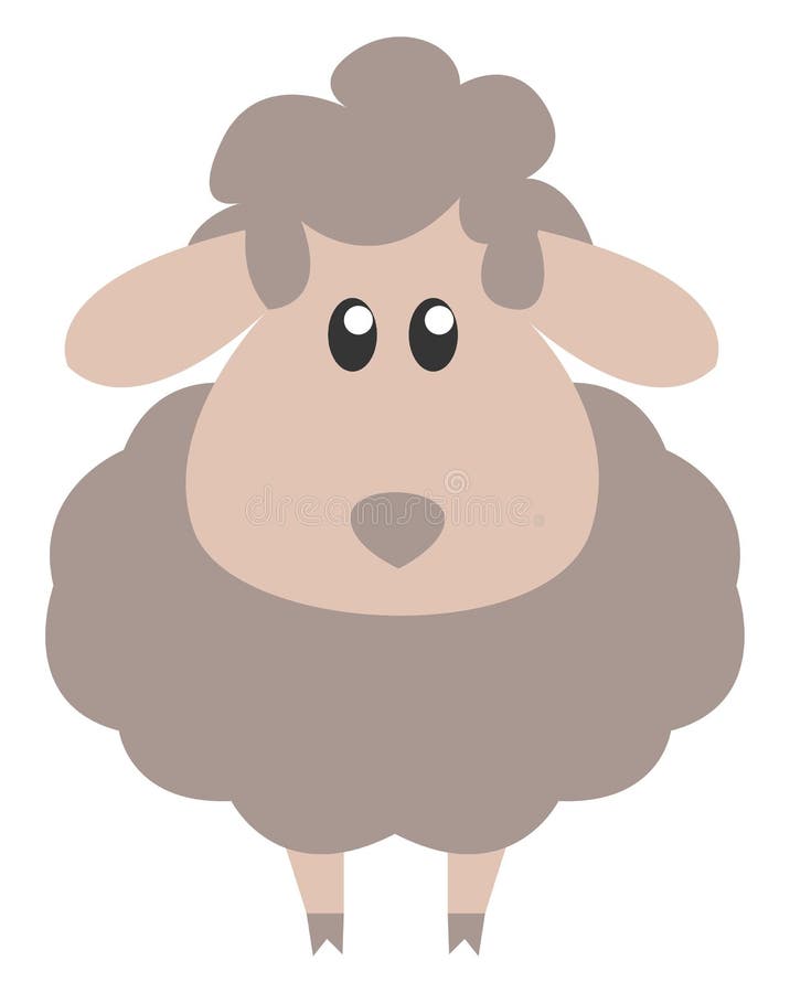 Baby sheep, icon stock vector. Illustration of icon - 260373296