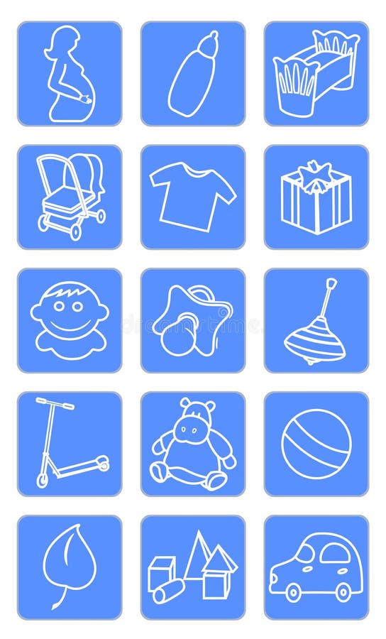 Baby shop icons stock vector. Illustration of baby, little - 10306209
