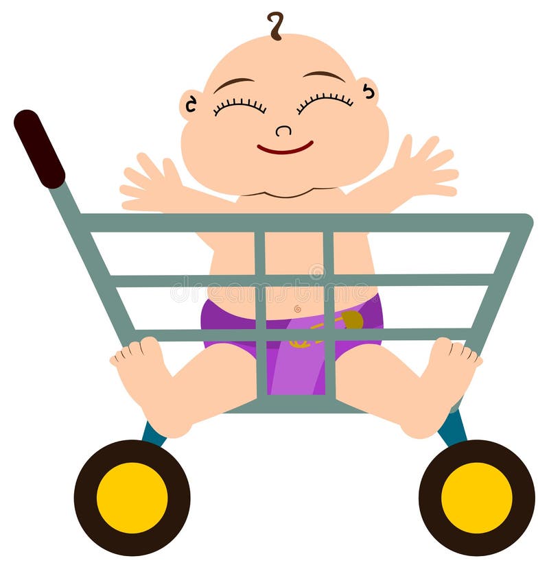 Shopping baby stock illustration. Illustration of goods - 23973645