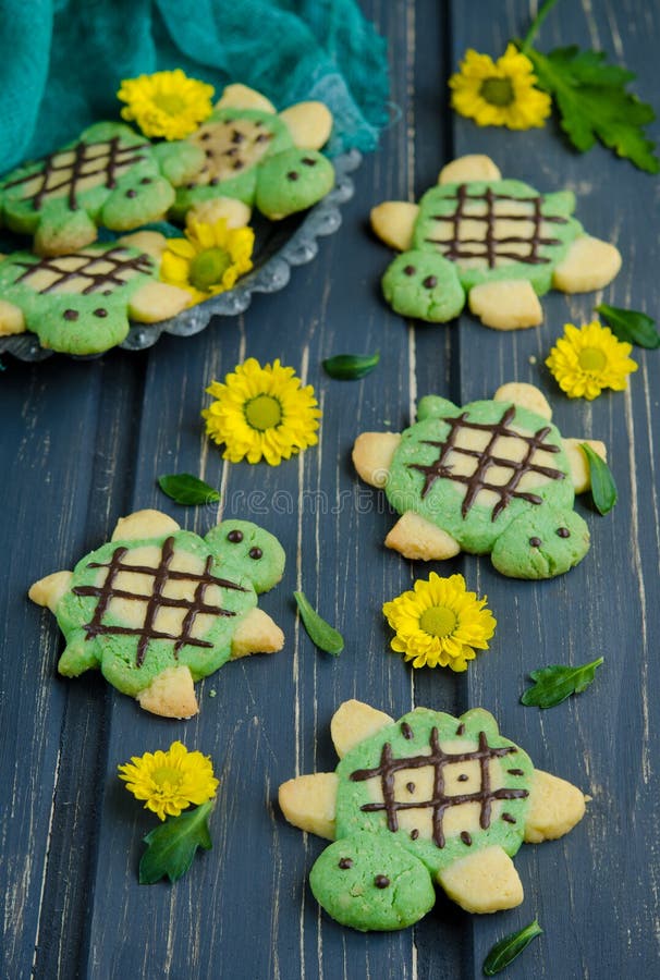 Baby shortbread biscuits stock photo. Image of green - 41135918