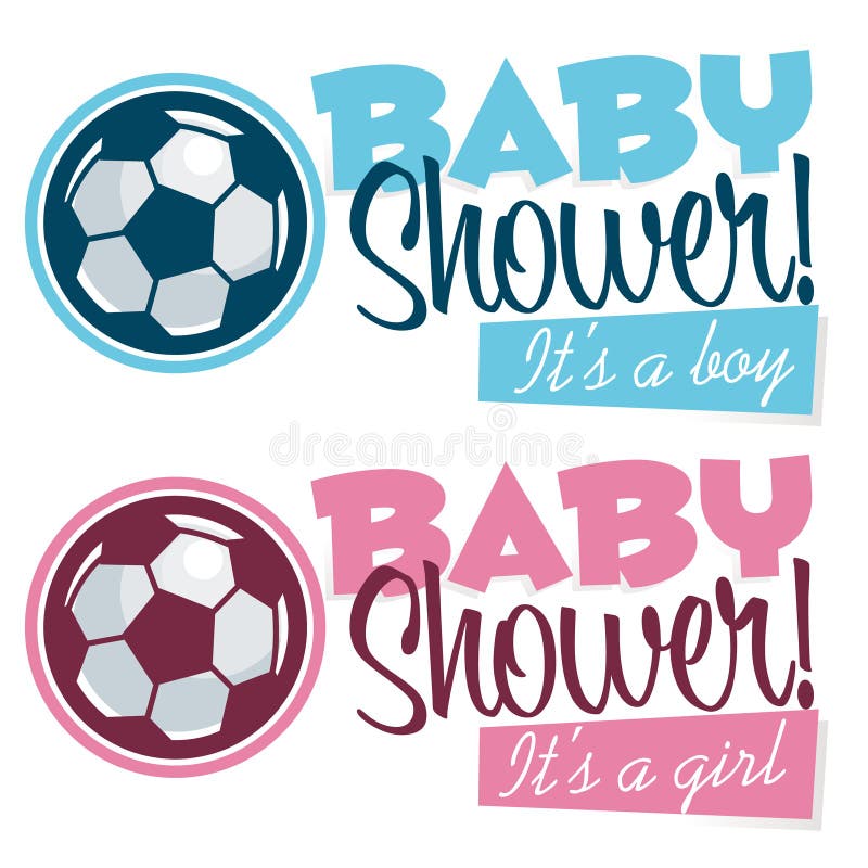 Soccer Baby Shower Invite Card Stock Vector - Illustration of vector ...