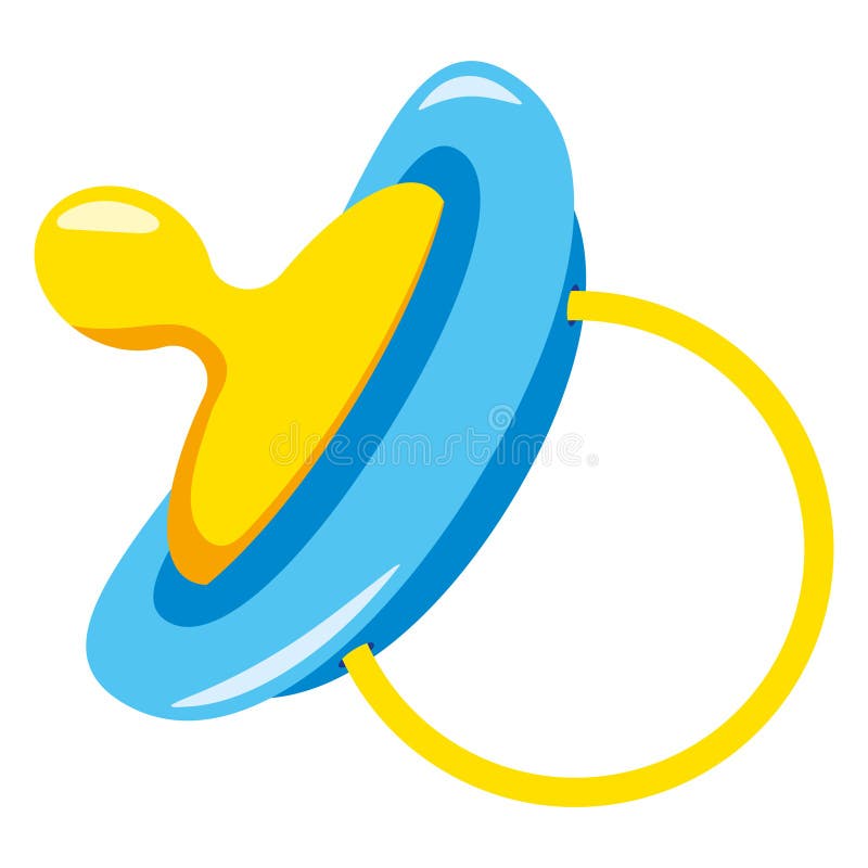 Baby shower blue pacifier stock vector. Illustration of pacifier ...