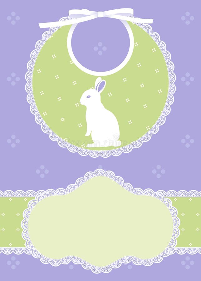Baby shower card stock vector. Illustration of rabbit - 20425646