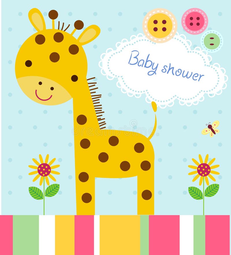 Baby shower card stock vector. Illustration of gift, drawing - 34899332