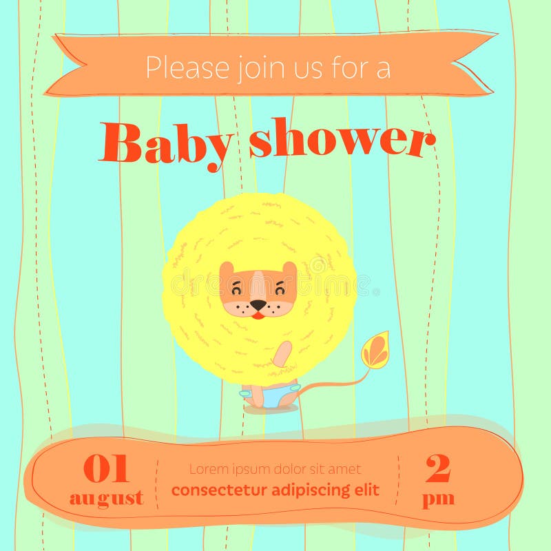Baby shower card stock vector. Illustration of family - 67013801