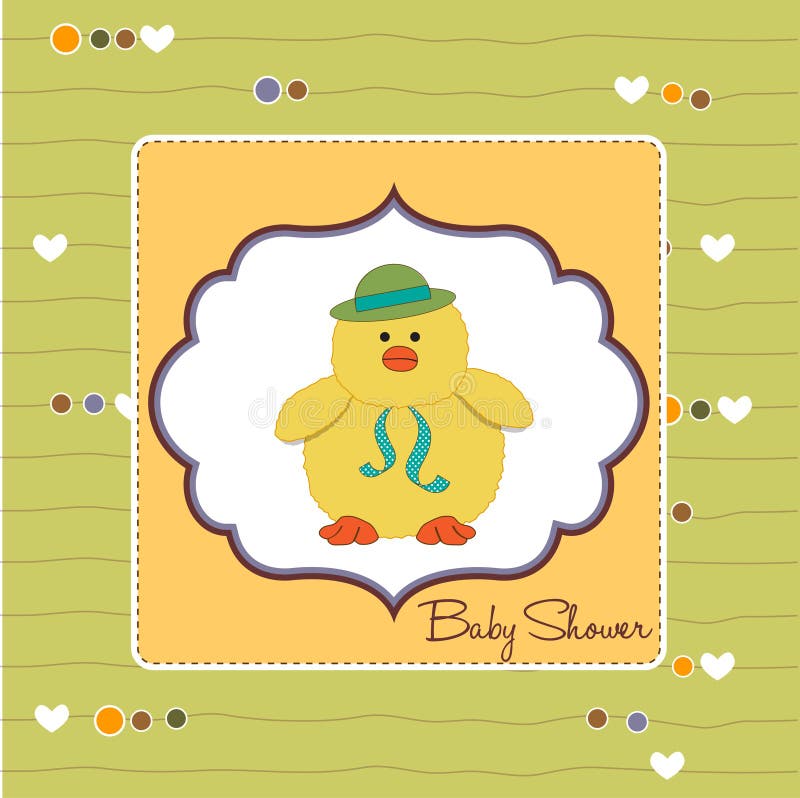 Baby shower card with duck stock illustration. Illustration of birthday ...